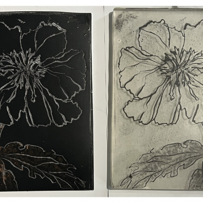 A Little Sketchy Workshop: Gelatin Plate Drawing Transfers at Barbara ...